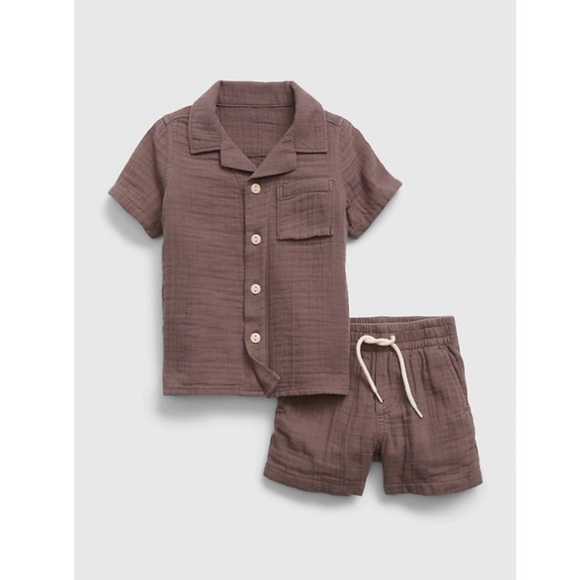GAP | Matching Sets | Baby Gap Crinkle Gauze Outfit Set | Poshmark